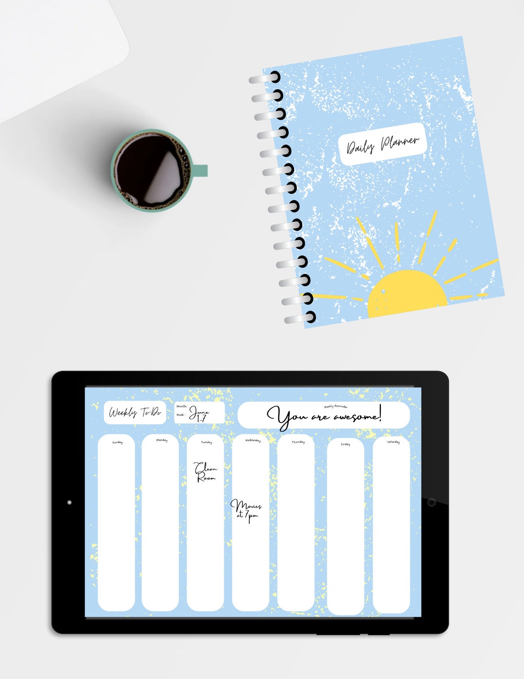 Digital OR Printable Weekly - Daily - Monthly Planner - Undated ...