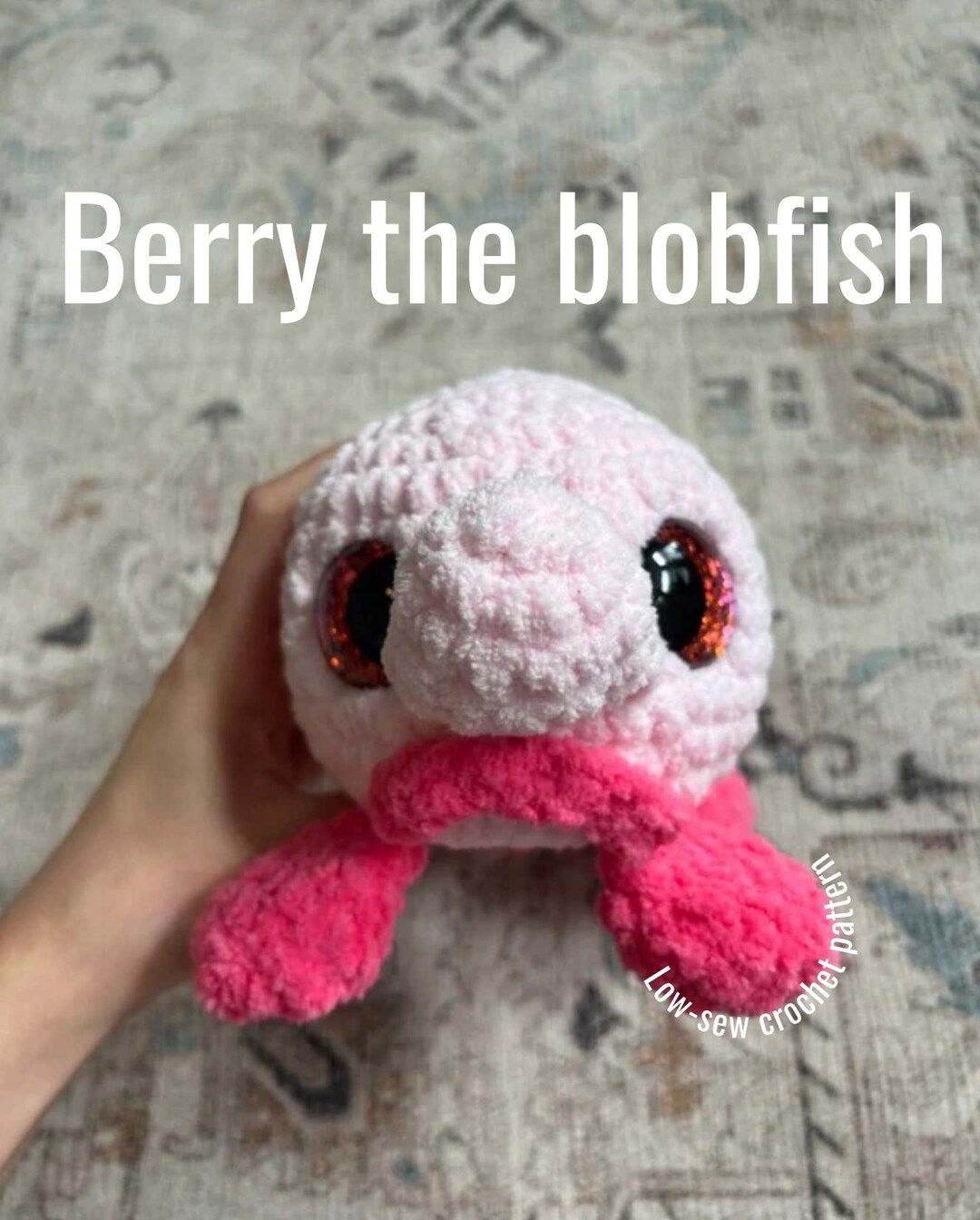 Berry the Blobfish Crochet Pattern: Low-sew Sea Creature (PDF) - Etsy