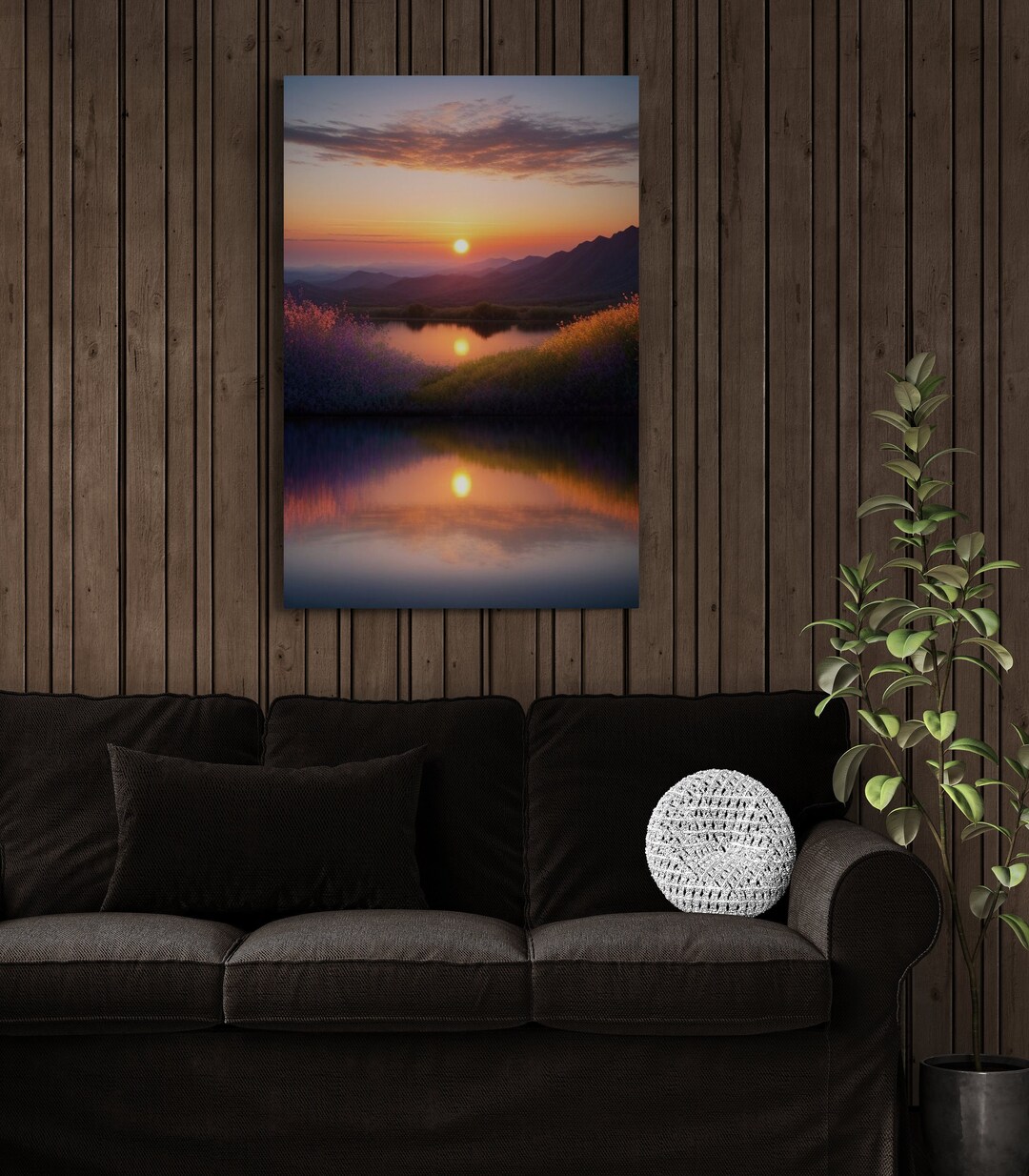 Three Suns Original Sunset Poster Artwork Moody Cloud Sunset Exoplanet ...