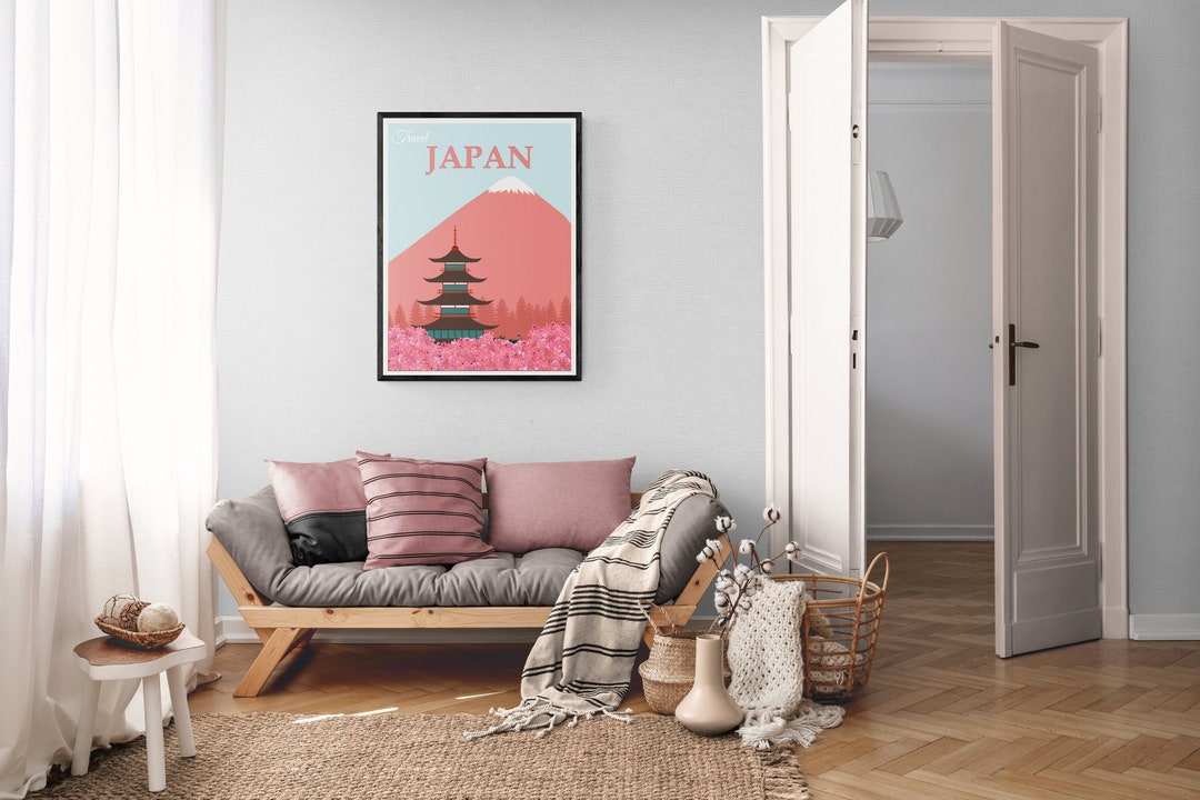 Travel Japan Minimalist Poster Artwork - Etsy