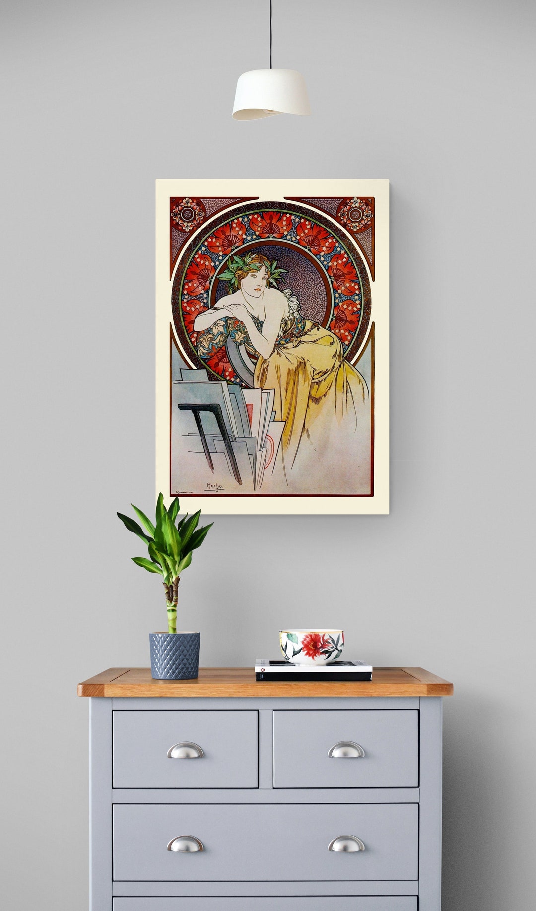 Oracle Lady Tarot Card Style Art Nouveau Poster Print - Etsy