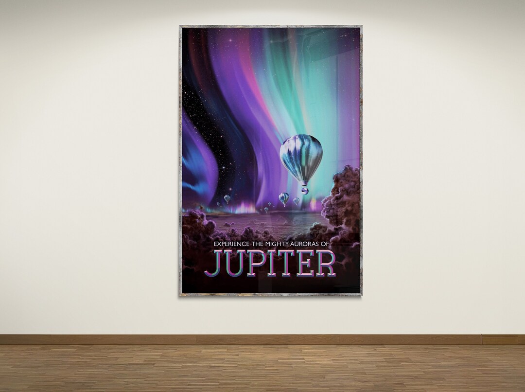 Visit Jupiter Poster | NASA JPL | Galactic Elegance for Home or Office ...