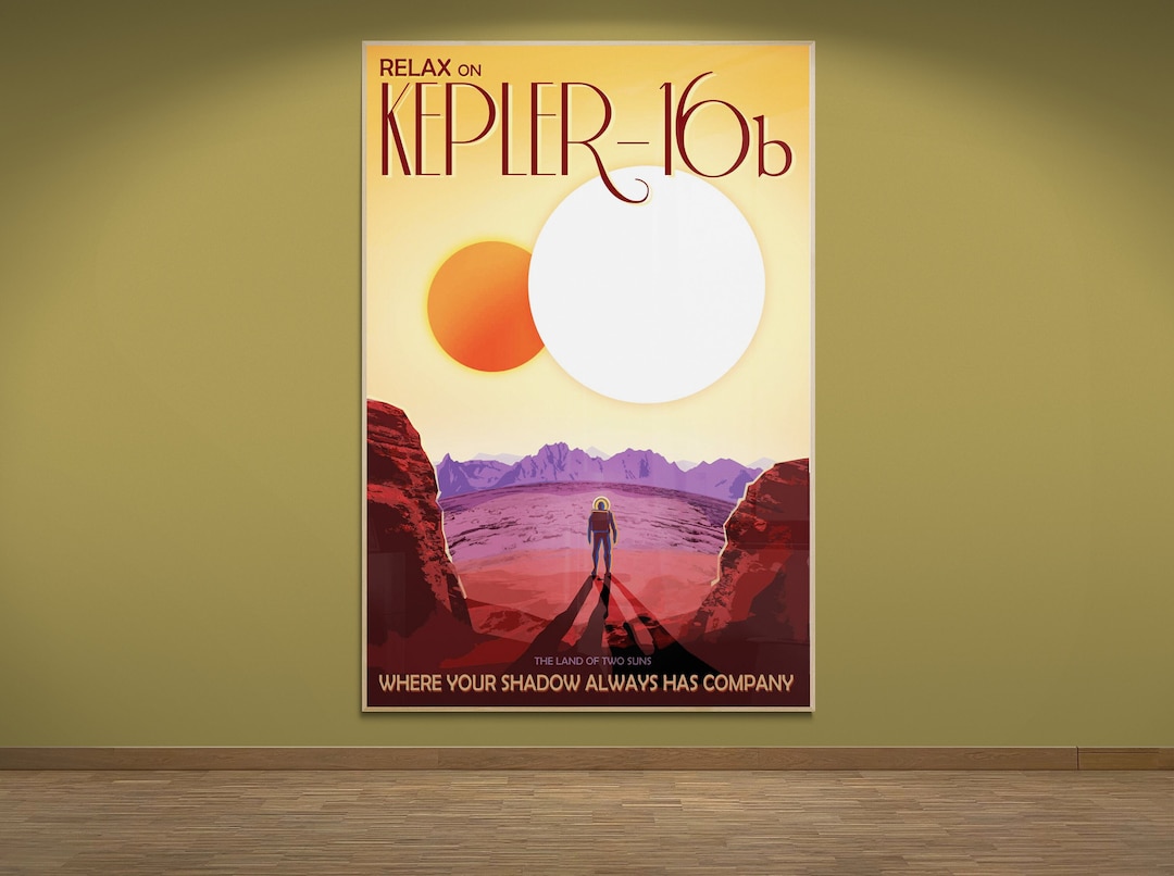 Relax on Kepler-16b Poster NASA JPL Visions for the Future Celestial Home and Wall Decor - Etsy