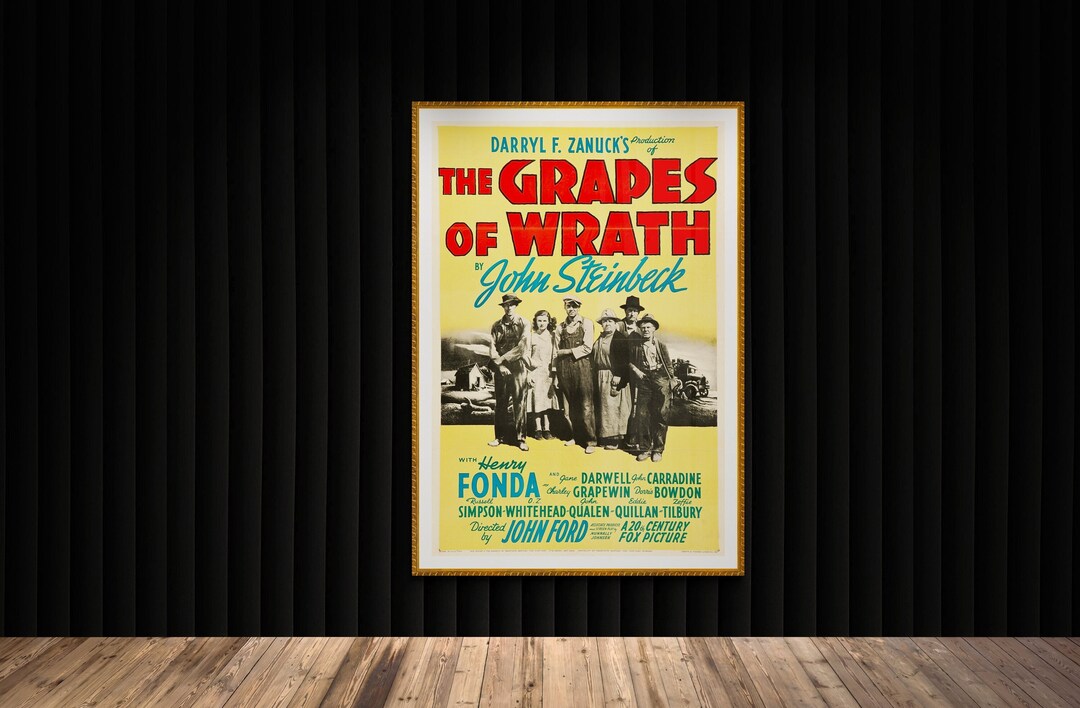 The Grapes of Wrath Vintage Movie Poster John Ford Film Hollywood ...