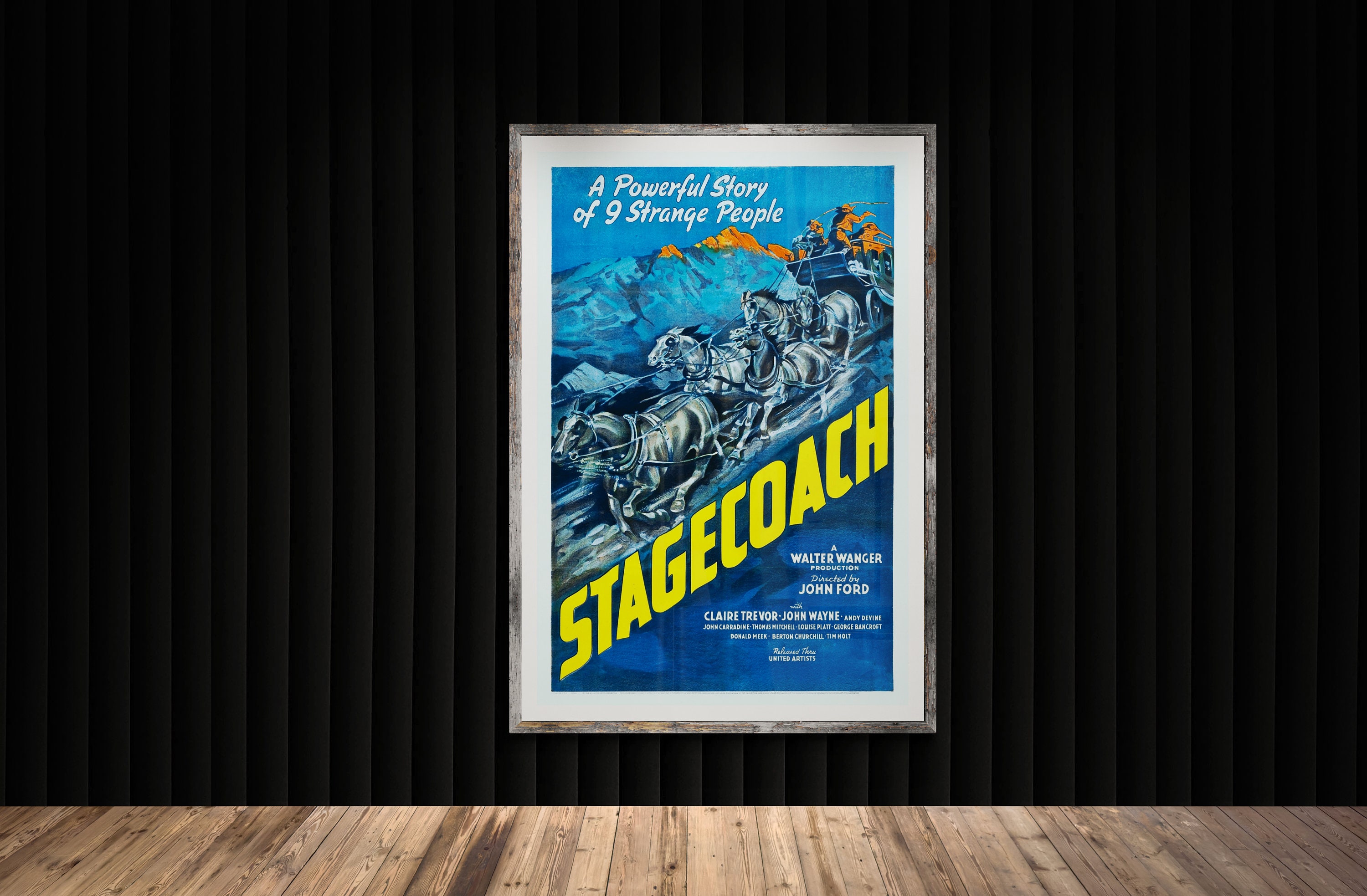 Stagecoach Vintage Film Poster John Ford Film Classic Hollywood Art ...