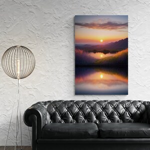 Three Suns | Original Sunset Poster Artwork | Moody Cloud Sunset ...