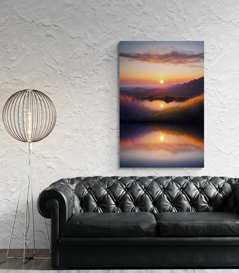 Three Suns Original Sunset Poster Artwork Moody Cloud Sunset Exoplanet ...