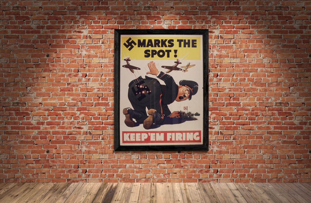 X Marks the Spot Vintage Wartime Poster | WW2 WW1 Poster | Propaganda ...