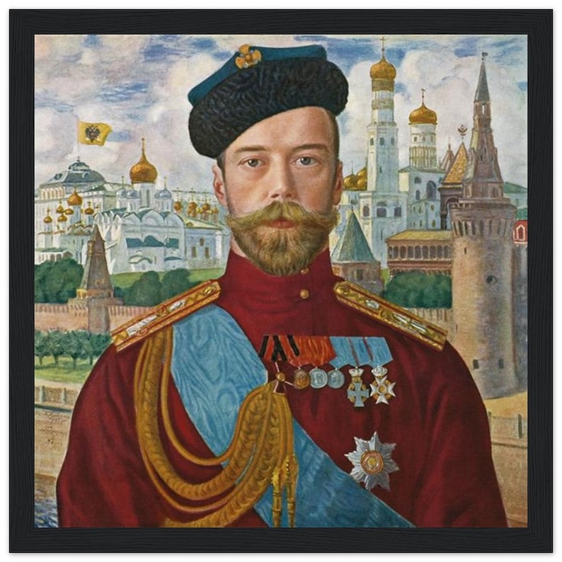 Tsar Nicholas II, Boris Kustodiev | Framed Art Reproduction | Antique ...