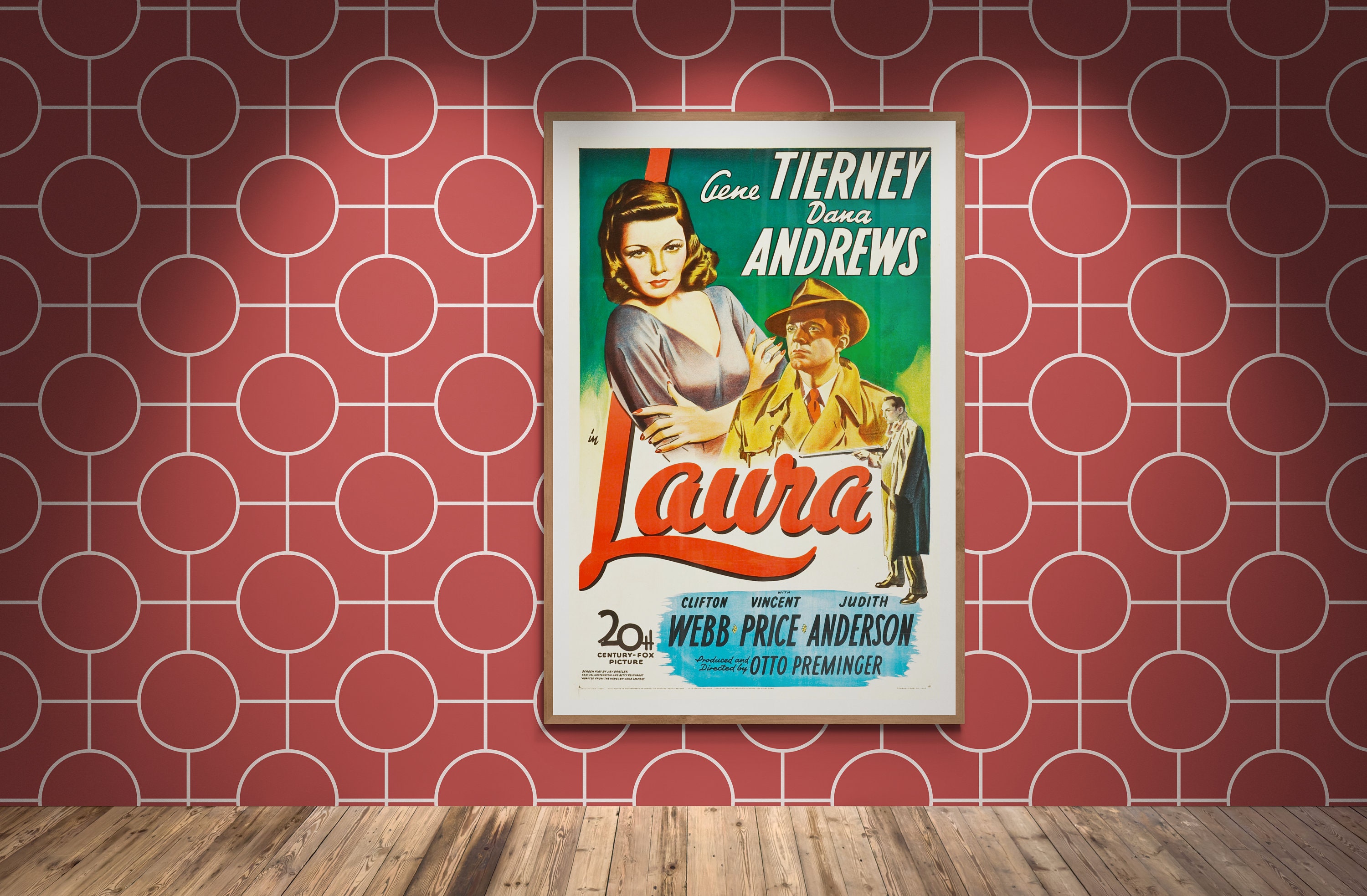 Laura Vintage Film Poster Hollywood Home Decor Home Poster Art Classic ...
