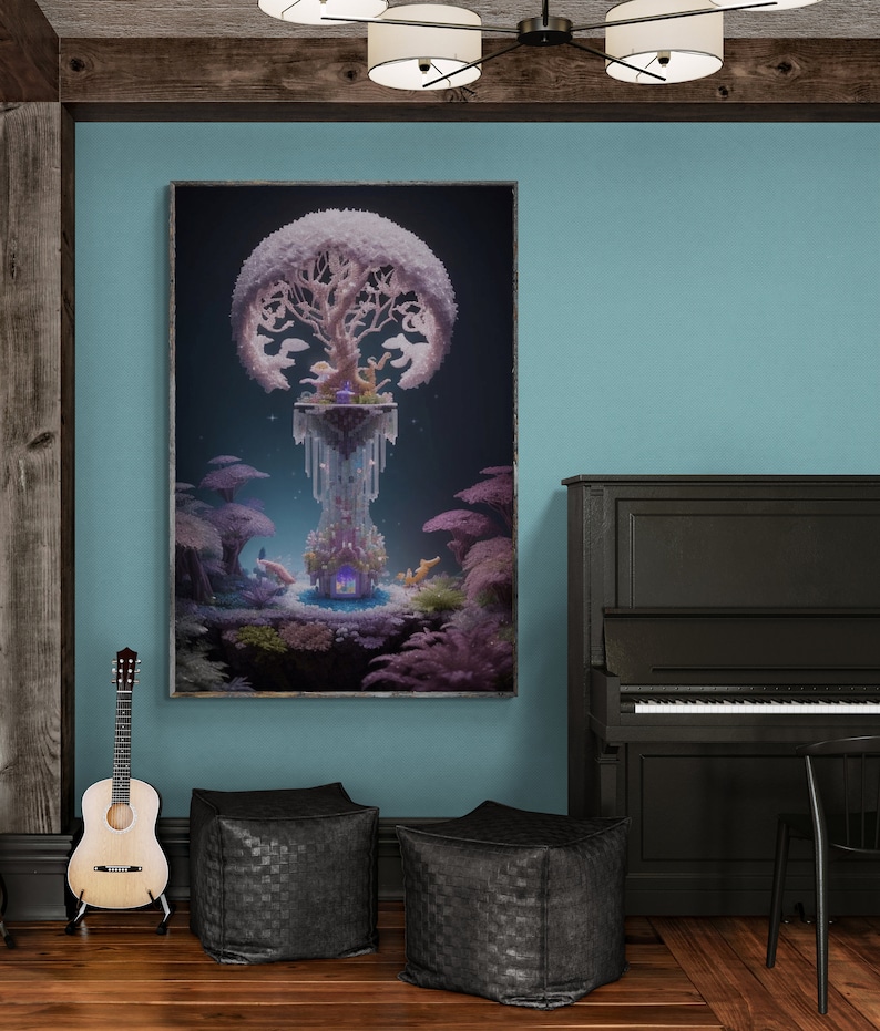 Tree of Life Original Poster Art Tree Poster Magical Tree Art Home and ...
