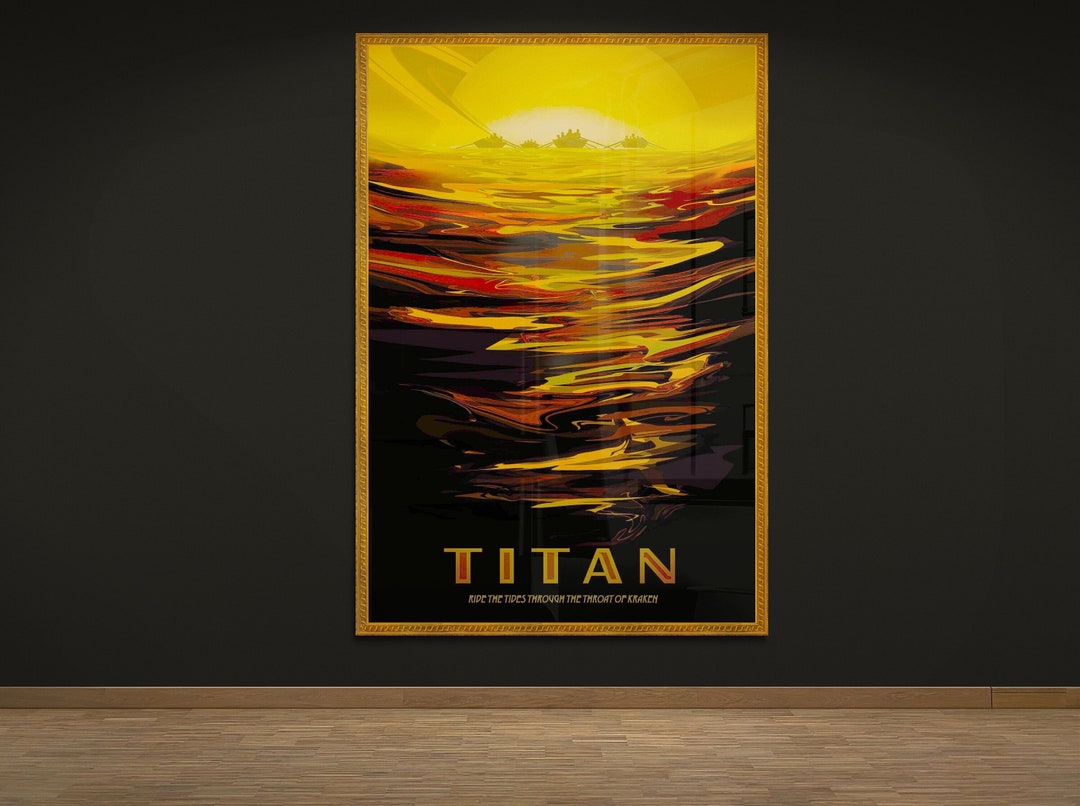 Titan Poster - Jpl's Vision of the Future - NASA Exploration Future - Etsy