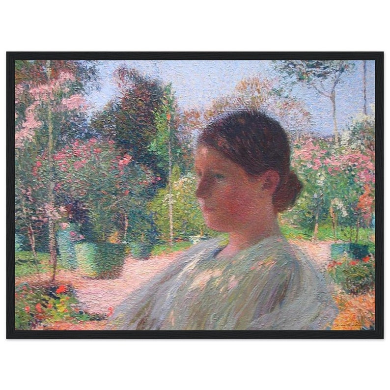 In the Garden | Henri Martin Divisionism Painting | Framed Wooden ...