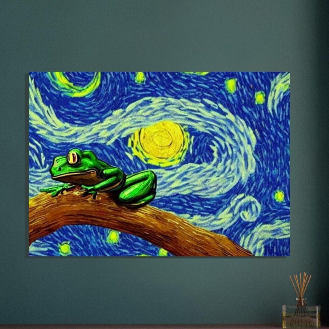Midnight Toad Poster Art Whimsical Toad Illustration - Etsy