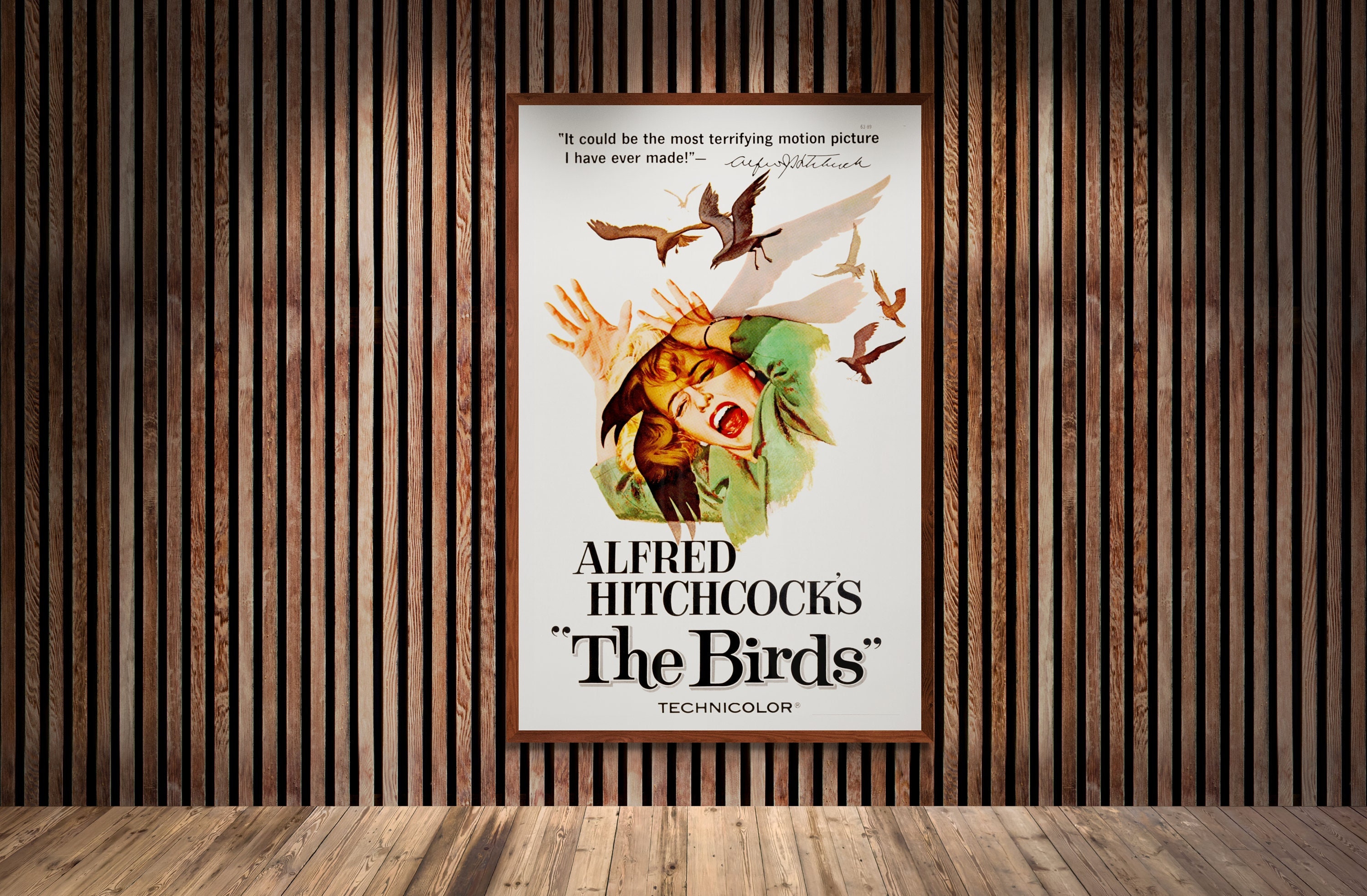 The Birds Vintage Movie Poster Alfred Hitchcock Film Bird Art Classic ...