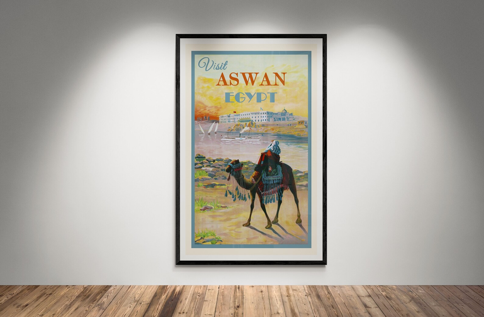 Aswan, Egypt Travel Poster | Ancient Art | Nile River | Exotic Art ...