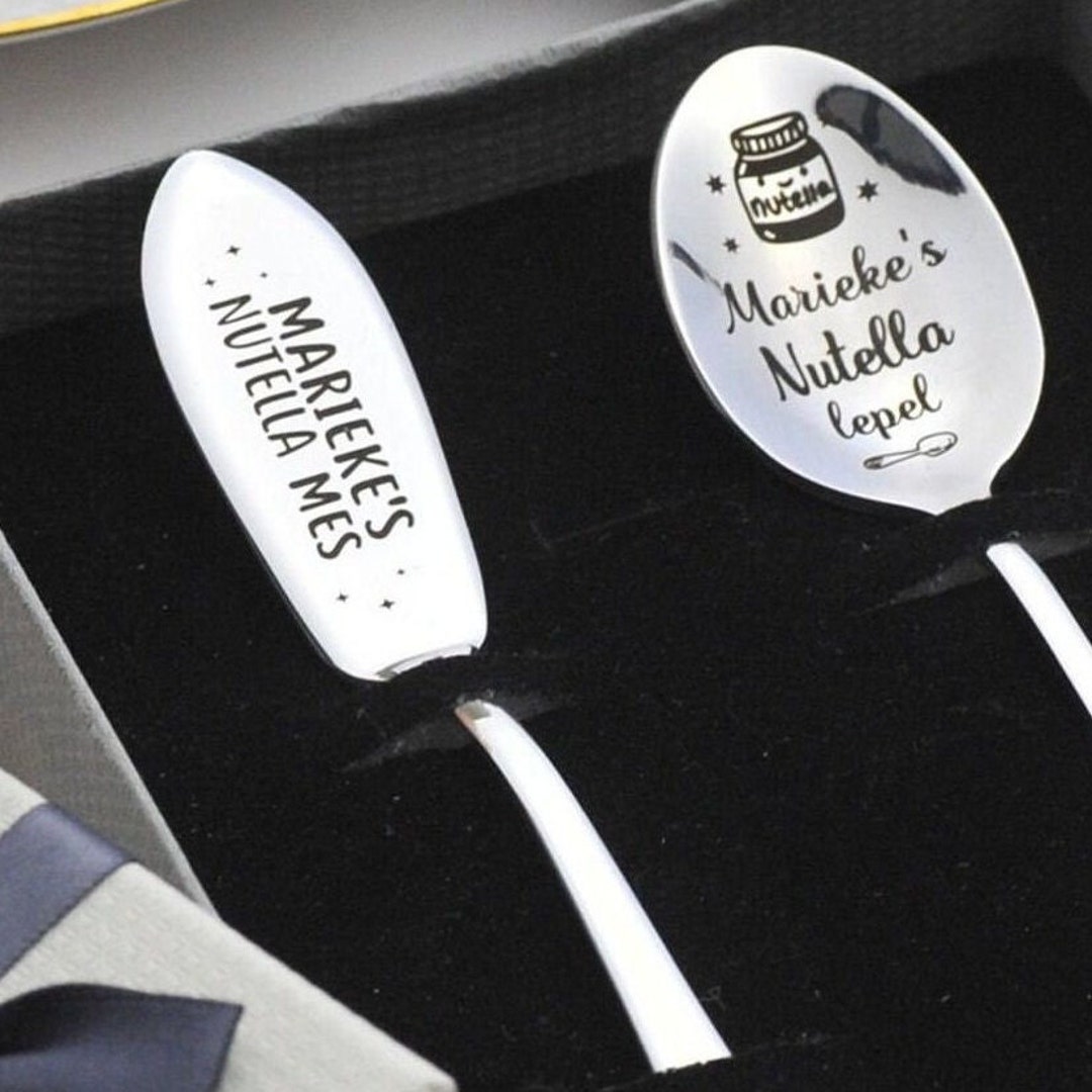 Custom Nutella Spoon / Nutella Messer - Engraved Valentine’s Day Gift ...