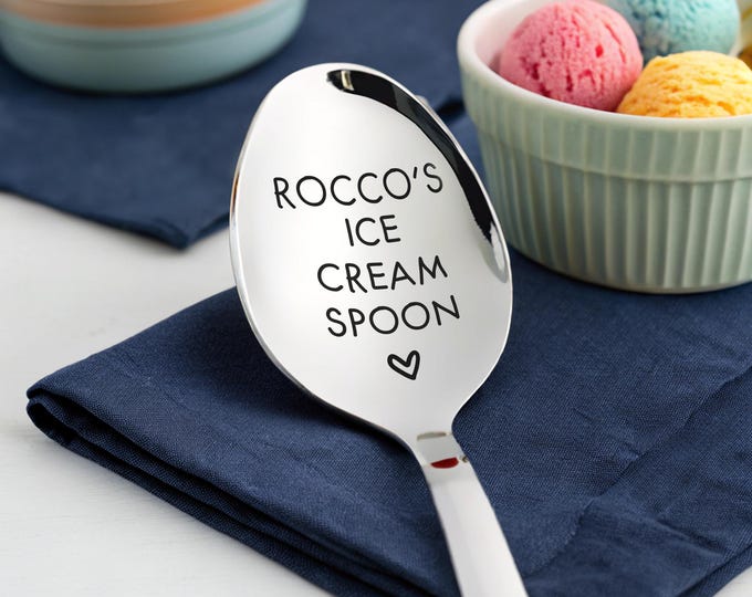 Spoon Dads Ice Cream Plow Custom Engraved Spoon Fun Perfect Wedding ...