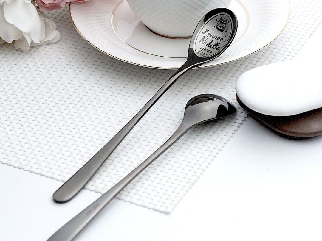 Nutella Spoon Long Handle Latte Spoon Personalized Spoon With Name ...
