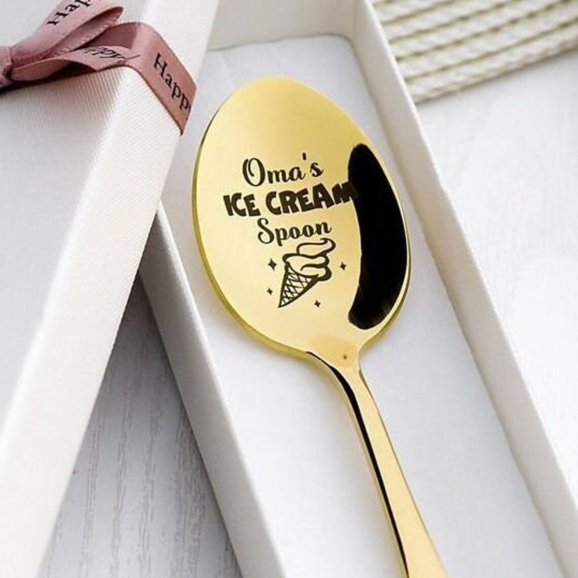 Custom Name's Gelato Spoon - Custom Engraved Spoon, Gift With Name ...