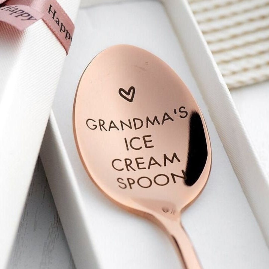Ice Cream Spoon - Custom Spoon With Engraved Name Personalized Spoon ...
