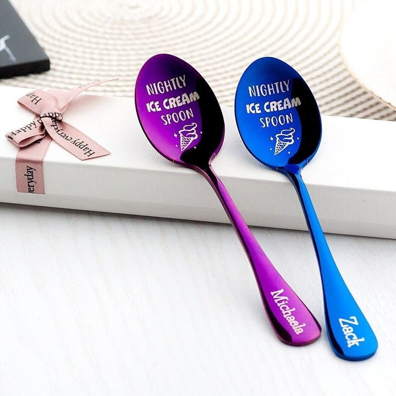 Custom Name's Gelato Spoon - Custom Engraved Spoon, Gift With Name ...