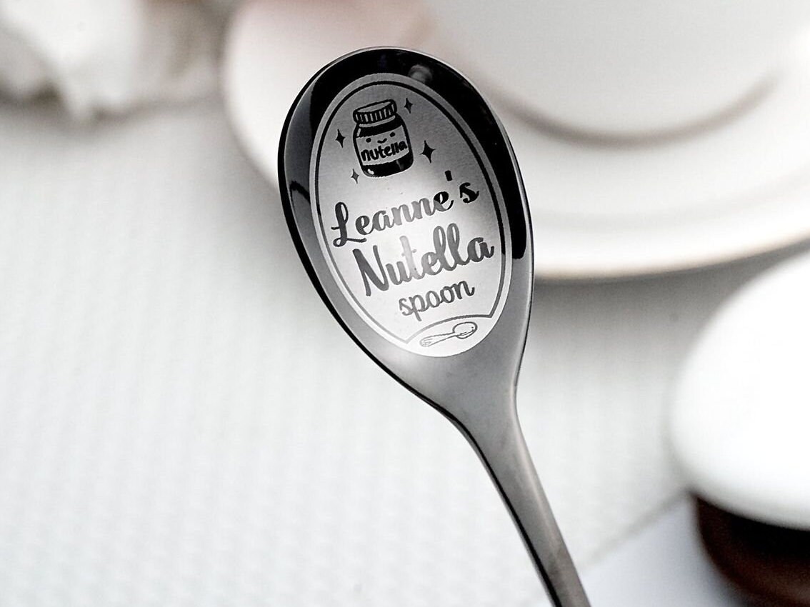 Nutella Spoon Long Handle Latte Spoon Personalized Spoon With Name ...