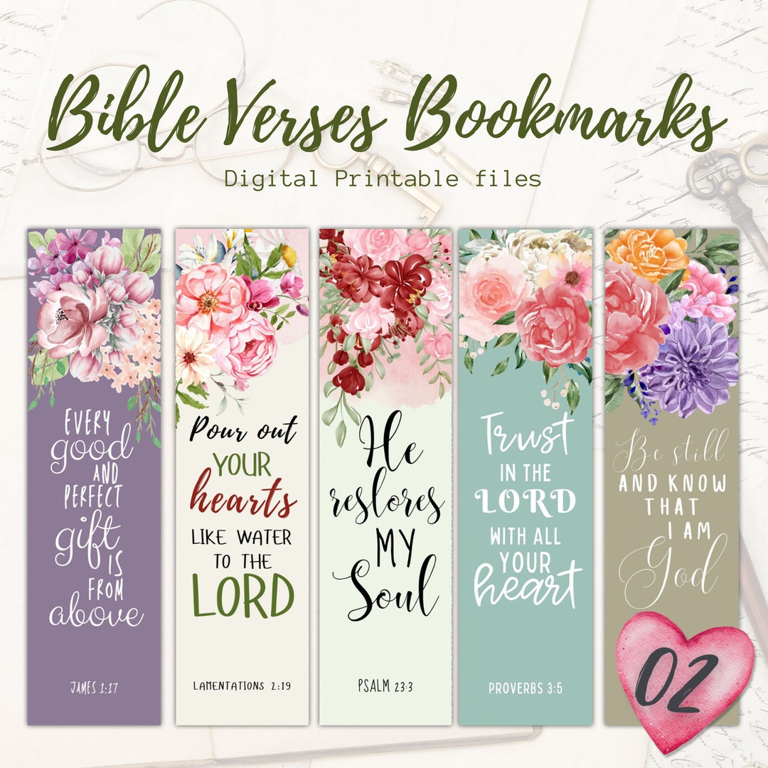 Printable Bible Verses Bookmarks N.2 , Instant Digital Download for ...