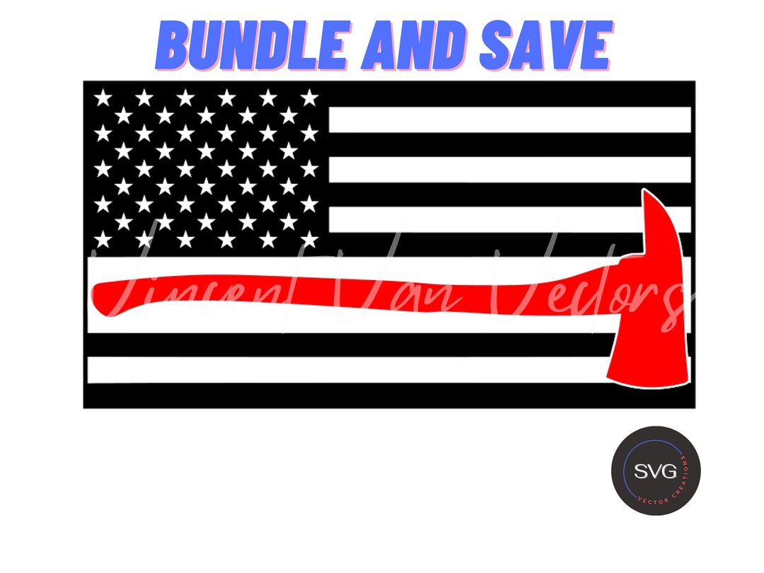 Firefighter Axe Flag SVG Fireman Flag Vector Ax Flag - Etsy UK