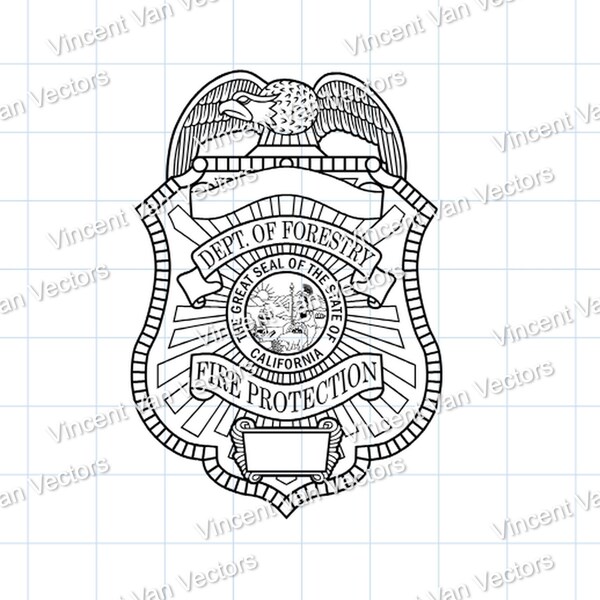 California Department of Forestry Badge - Etsy Canada
