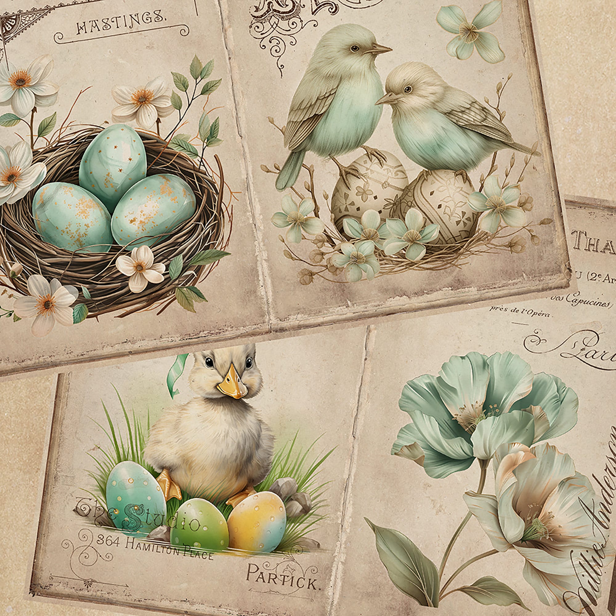 Happy Easter Junk Journal Pages, Easter Bunny, Printable Journal ...