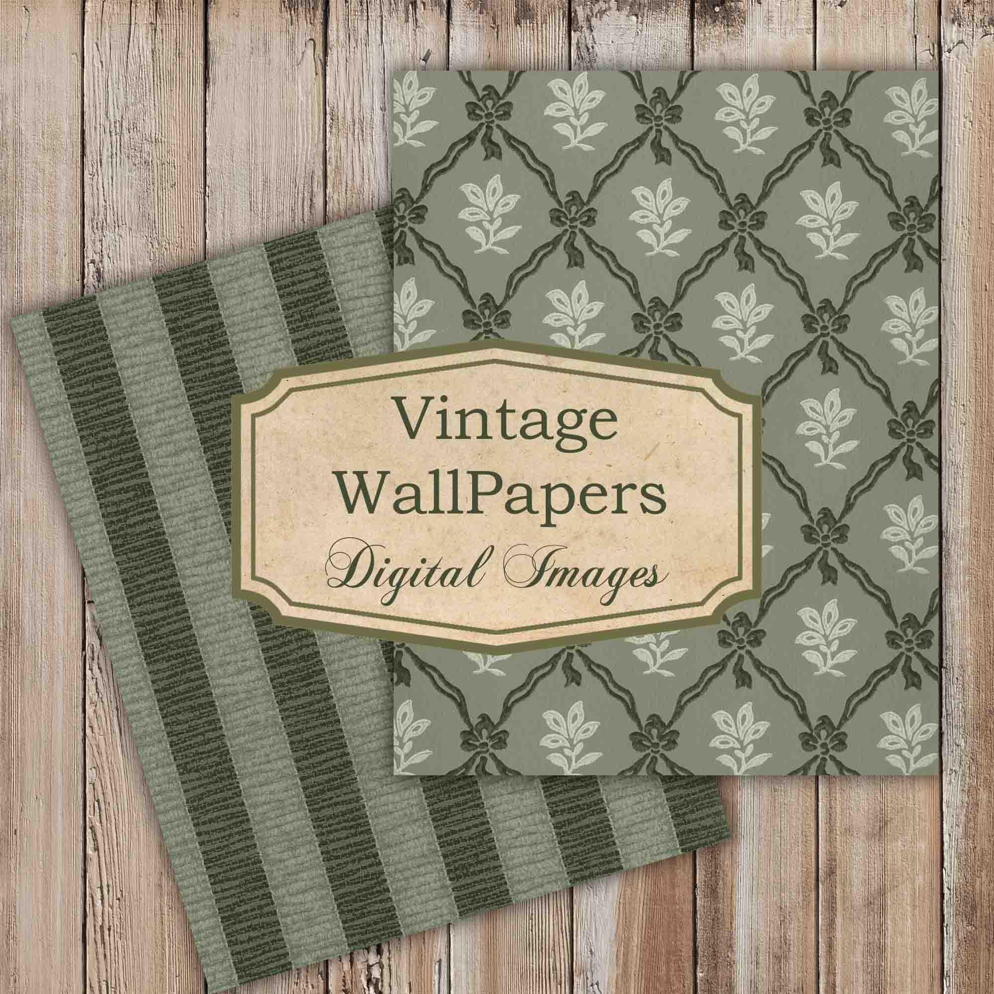 Vintage Wallpapers, Printable Journal, Green Papers, Printable Papers ...