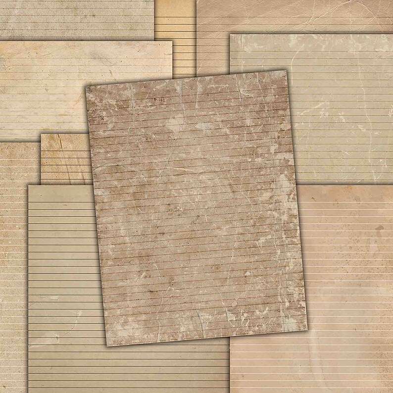 Lined Journal Pages, Printable Journal, Grunge Papers, Coffee Stained ...