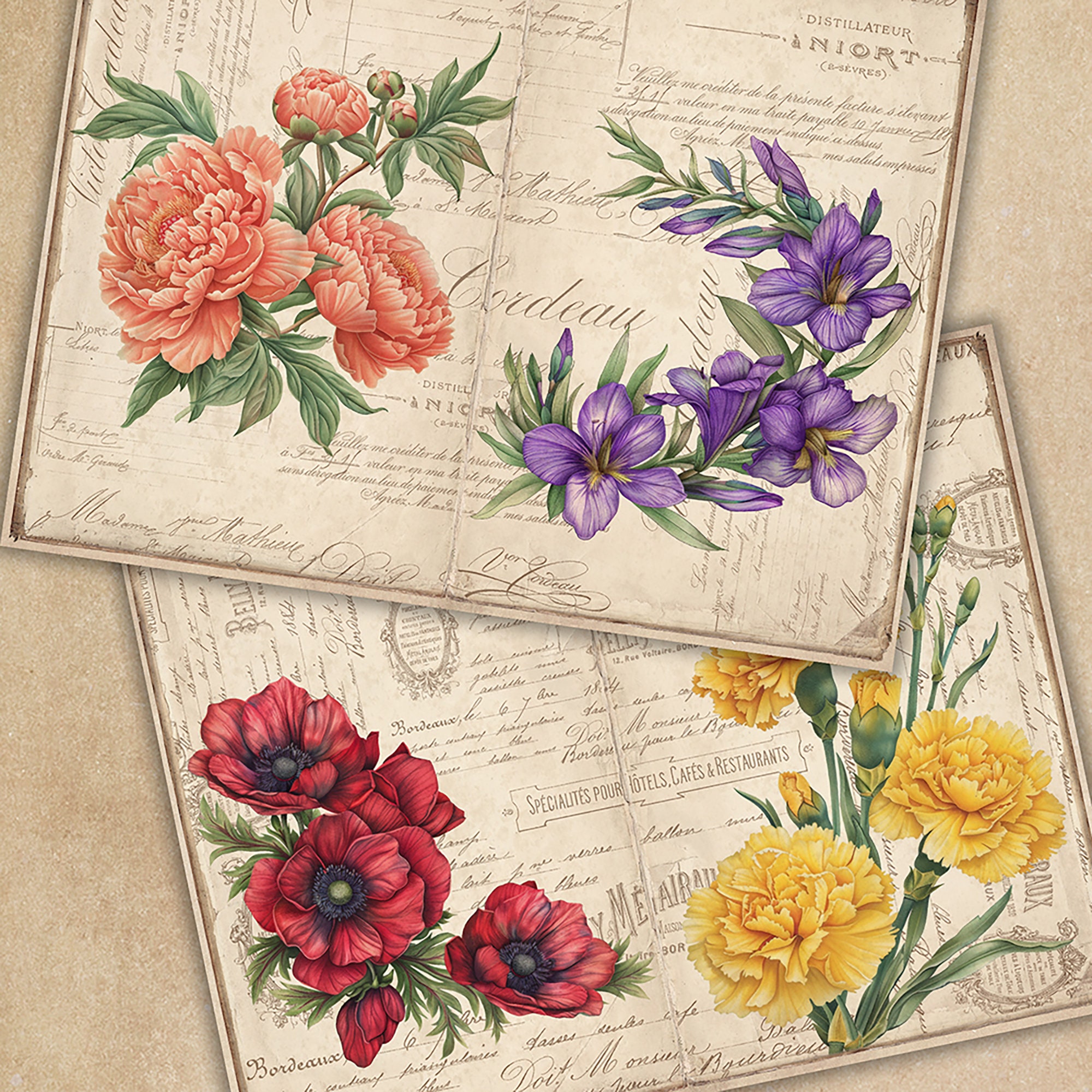 Spring Flowers Junk Journal, Printable Journal, Spring, Flowers ...