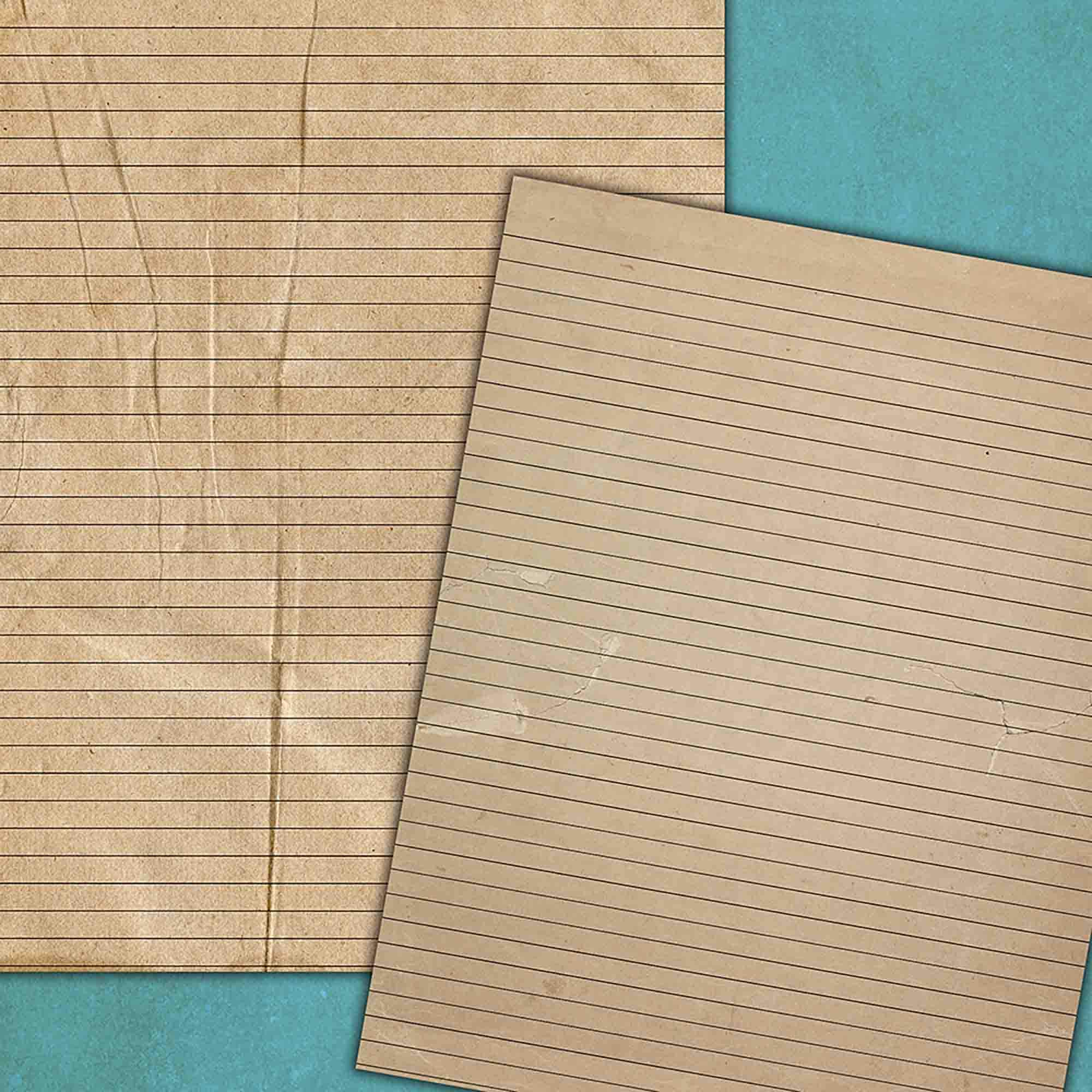 Lined Journal Pages, Printable Journal, Grunge Papers, Coffee Stained ...