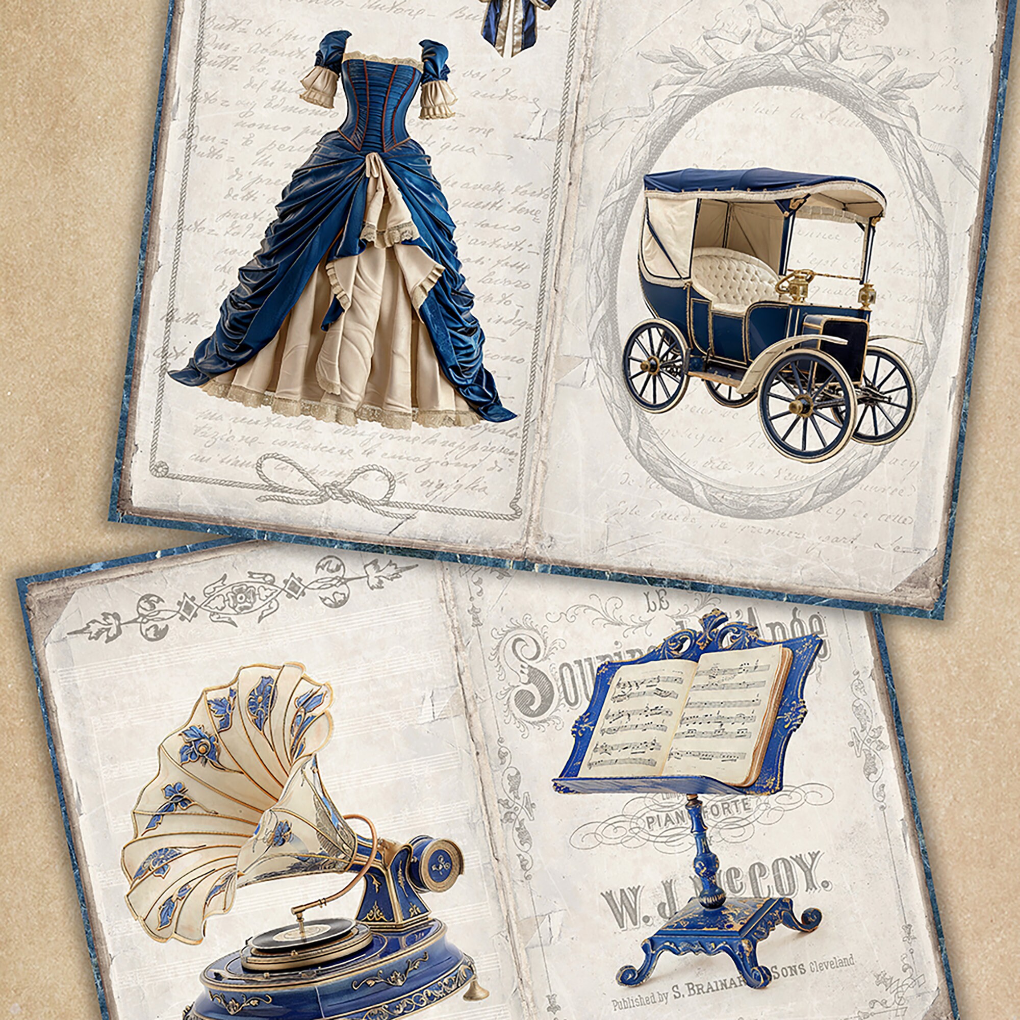 Victorian Times Junk Journal Pages, Printable Journal Kit, Victorian ...