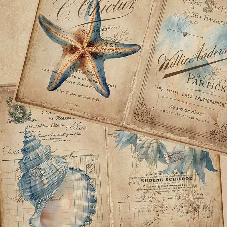 Underwater Junk Journal Pages, Junk Journal Kit Printable, Ocean ...