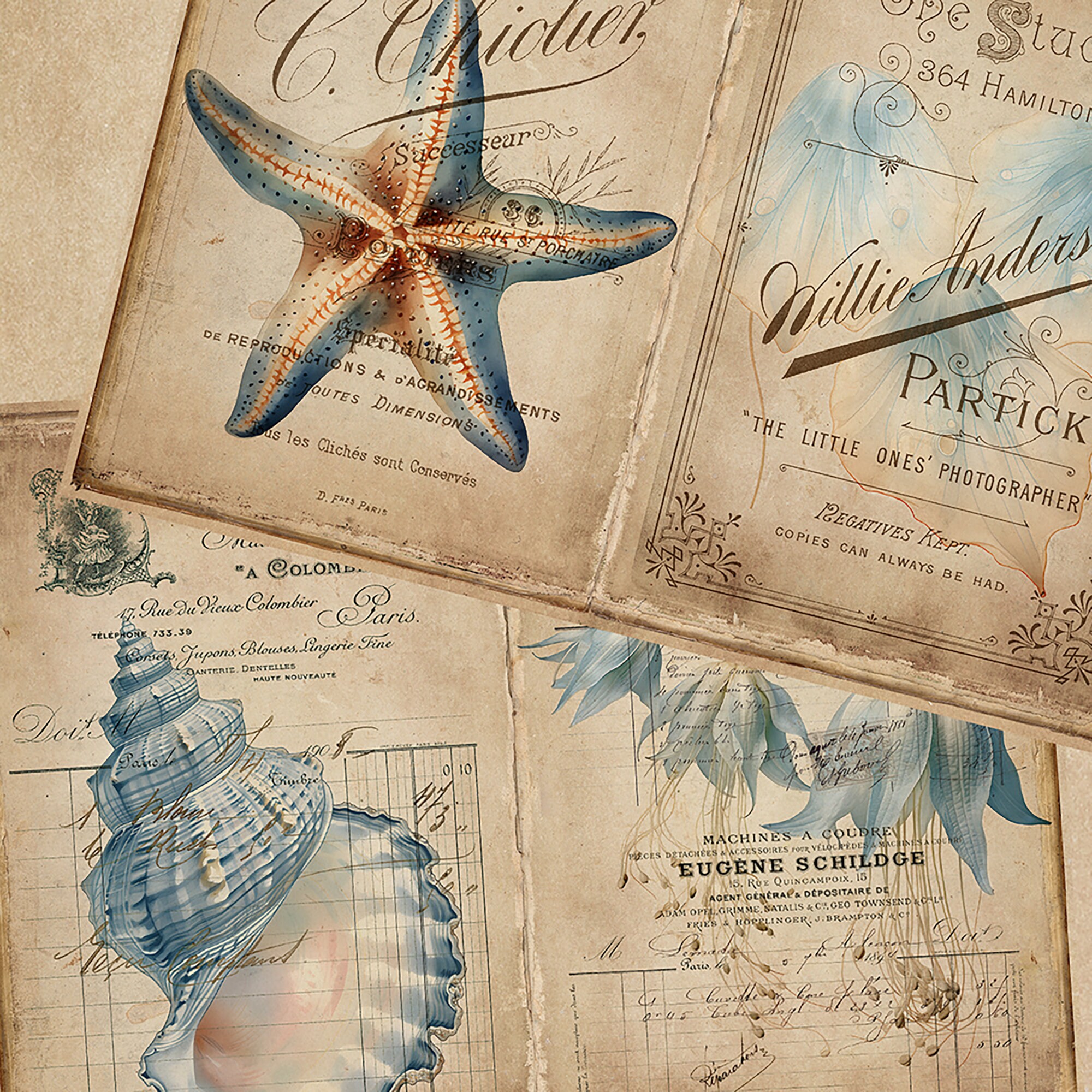 Underwater Junk Journal Pages, Junk Journal Kit Printable, Ocean ...