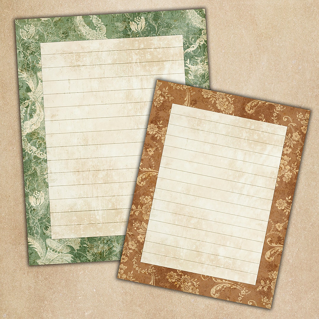 Note Papers, Printable Journal Flowers, Floral Note Papers, Printable ...