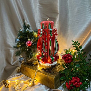 Christmas Gift Candle,hand-carved Candle,interiar Decor,home Decor ...