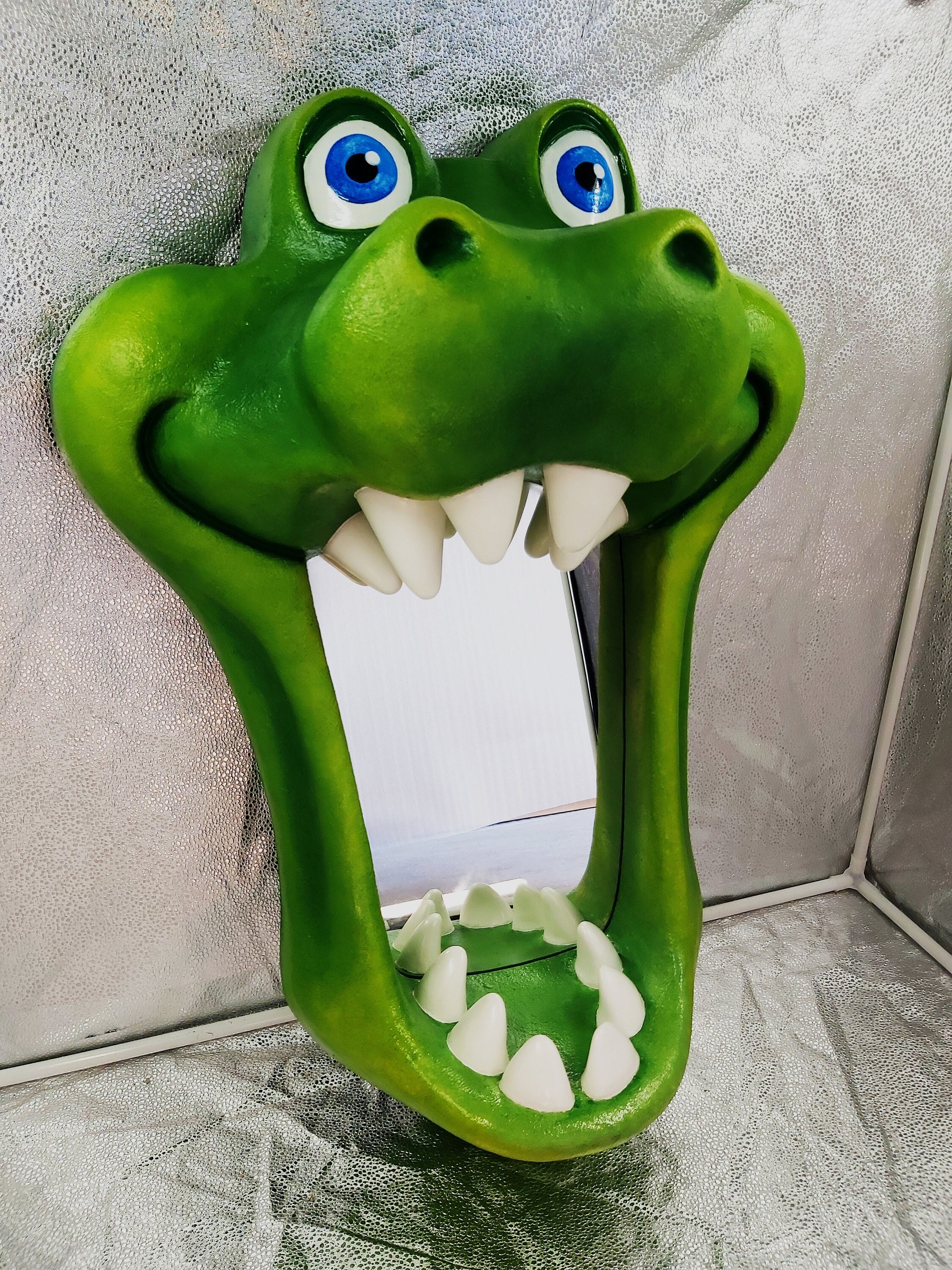 Safari Animal, Handmade Custom Kids Mirror, Kids Room Jungle, Crocodile ...