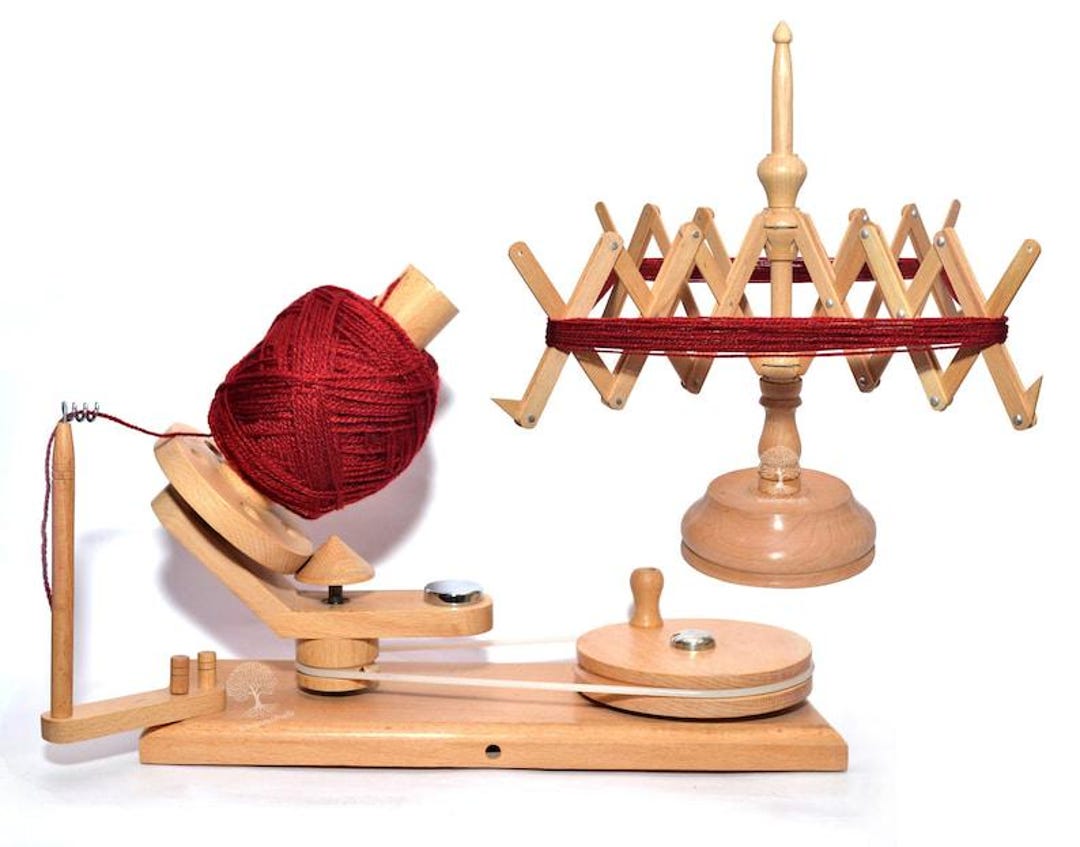 Wooden Handmade Yarn Winder and Swift This Wooden Yarn Winder is Really ...