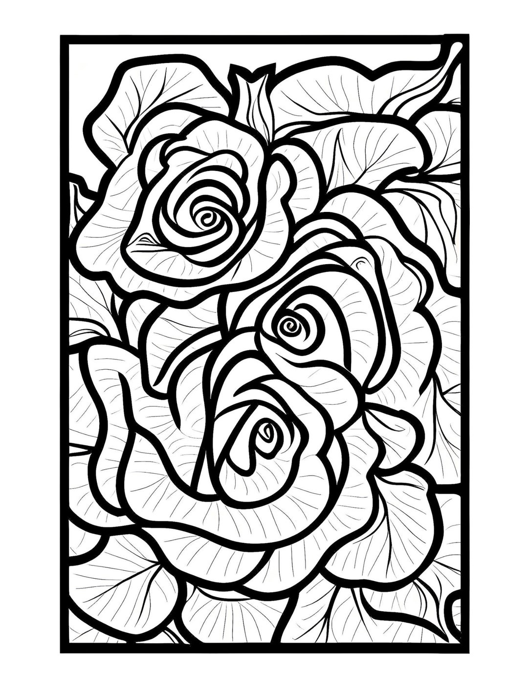 Rose Coloring Book Pages Digital Download 15 Pages - Etsy