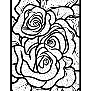 Rose Coloring Book Pages Digital Download 15 Pages - Etsy