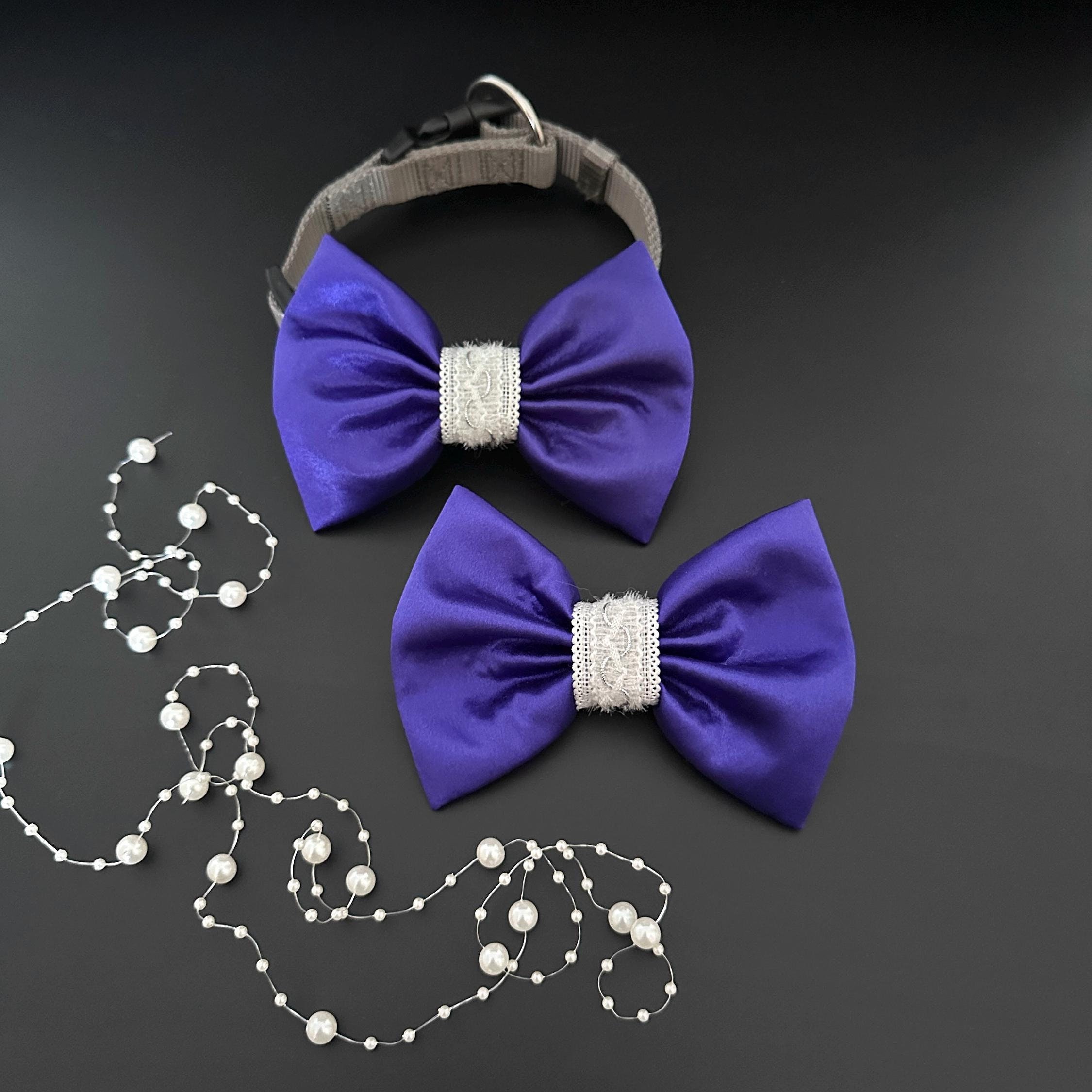 Purple dog bow tie store