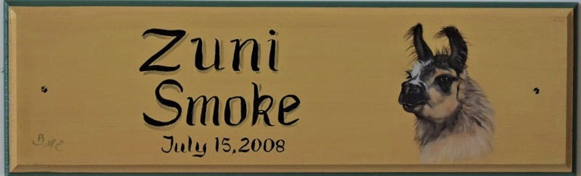 Donkey Stall Signs Lama Stall Plaque With Portrait Painting - Etsy