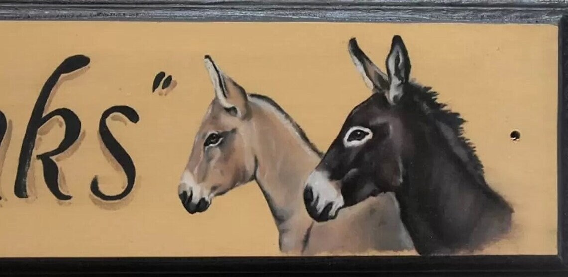 Donkey Stall Signs Lama Stall Plaque With Portrait Painting - Etsy