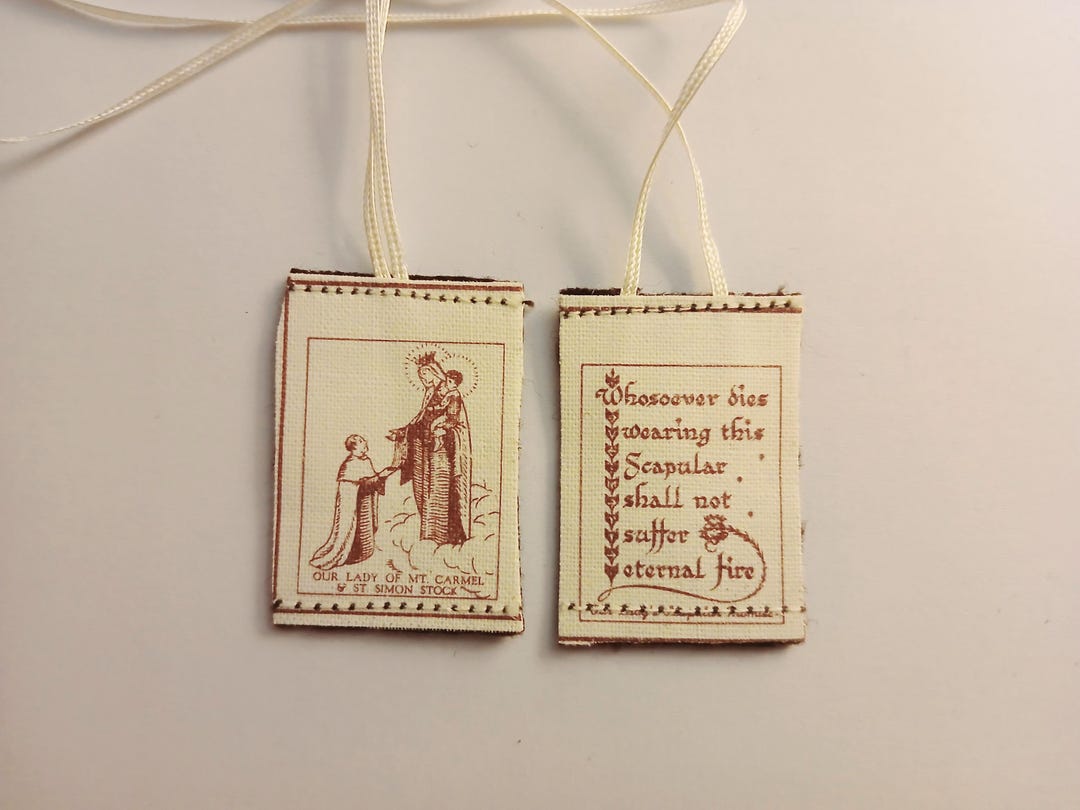 Vintage Brown Scapular - 100% Wool - Handmade - Etsy