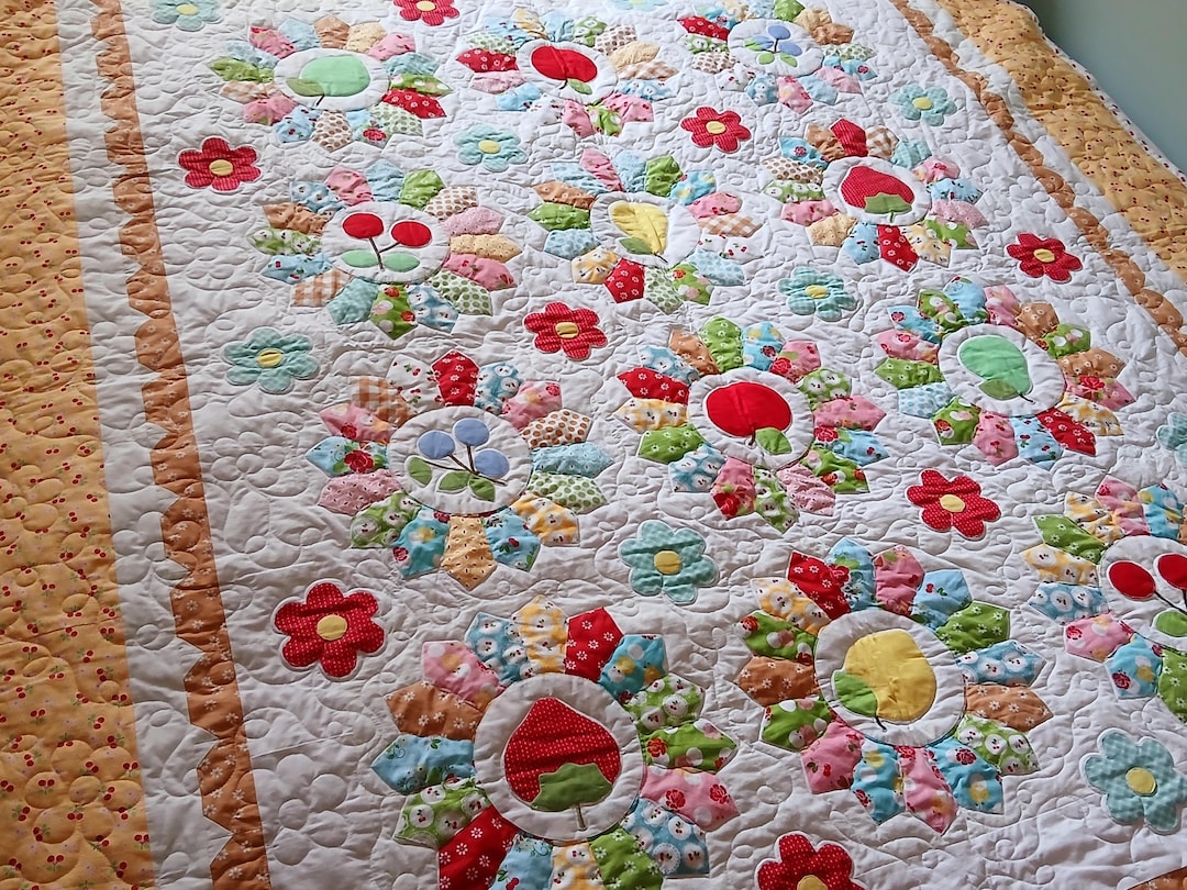Fruits and Berries Quilt One-of-a-kind Queen-size - Etsy