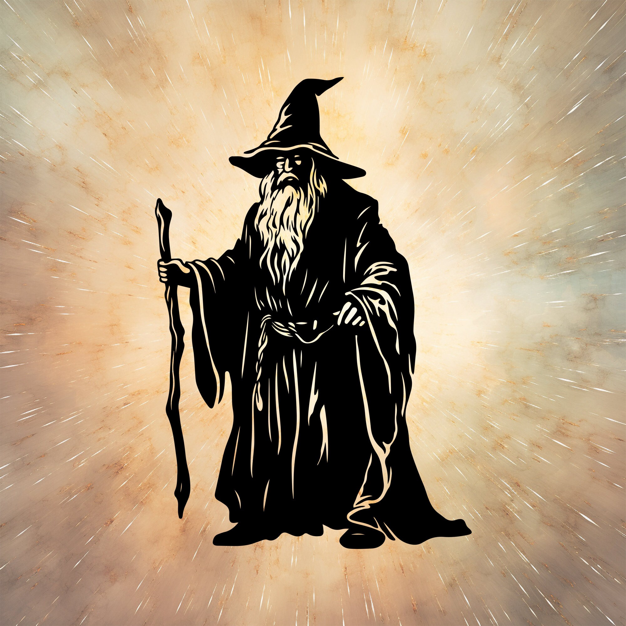 Old Wizard SVG Bundle Fantasy Stencil Commercial Use Vector Graphics ...